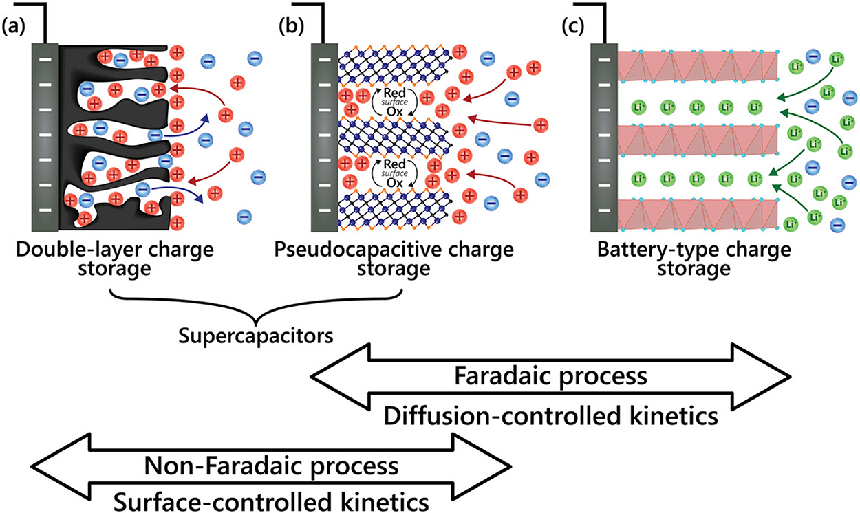 Electrochemical energy storage mechanisms and performance assessments ...