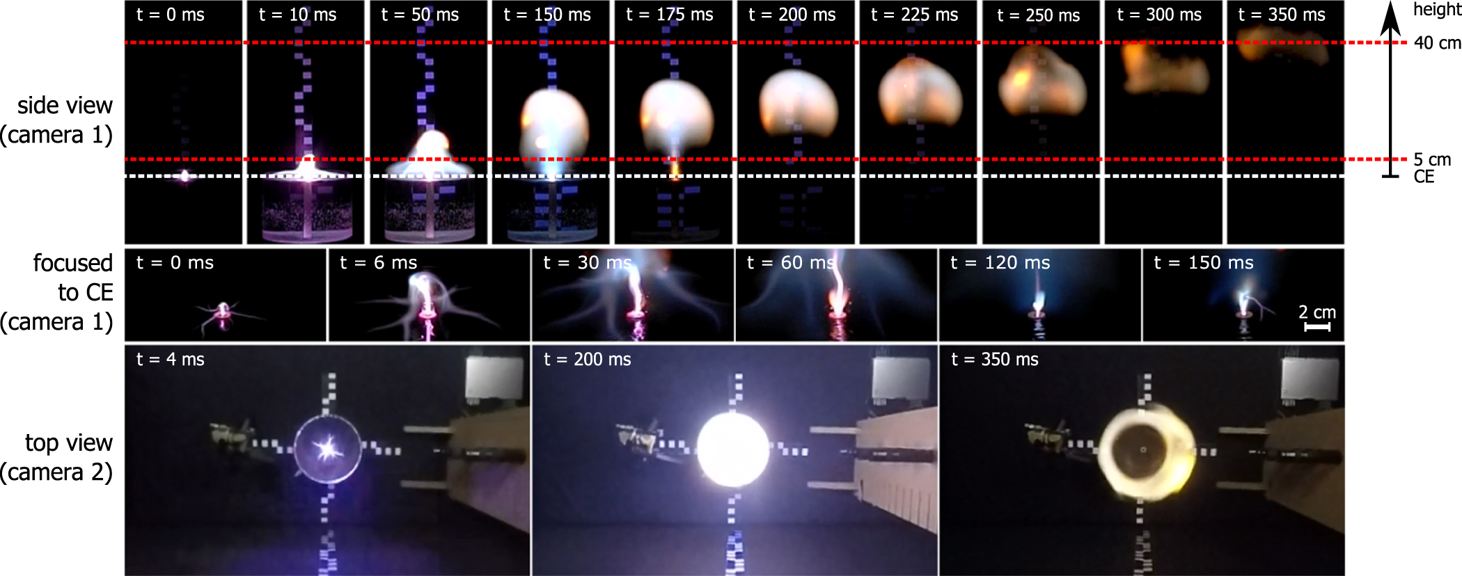 Spatio-temporal structure and emission of a large plasmoid in ...