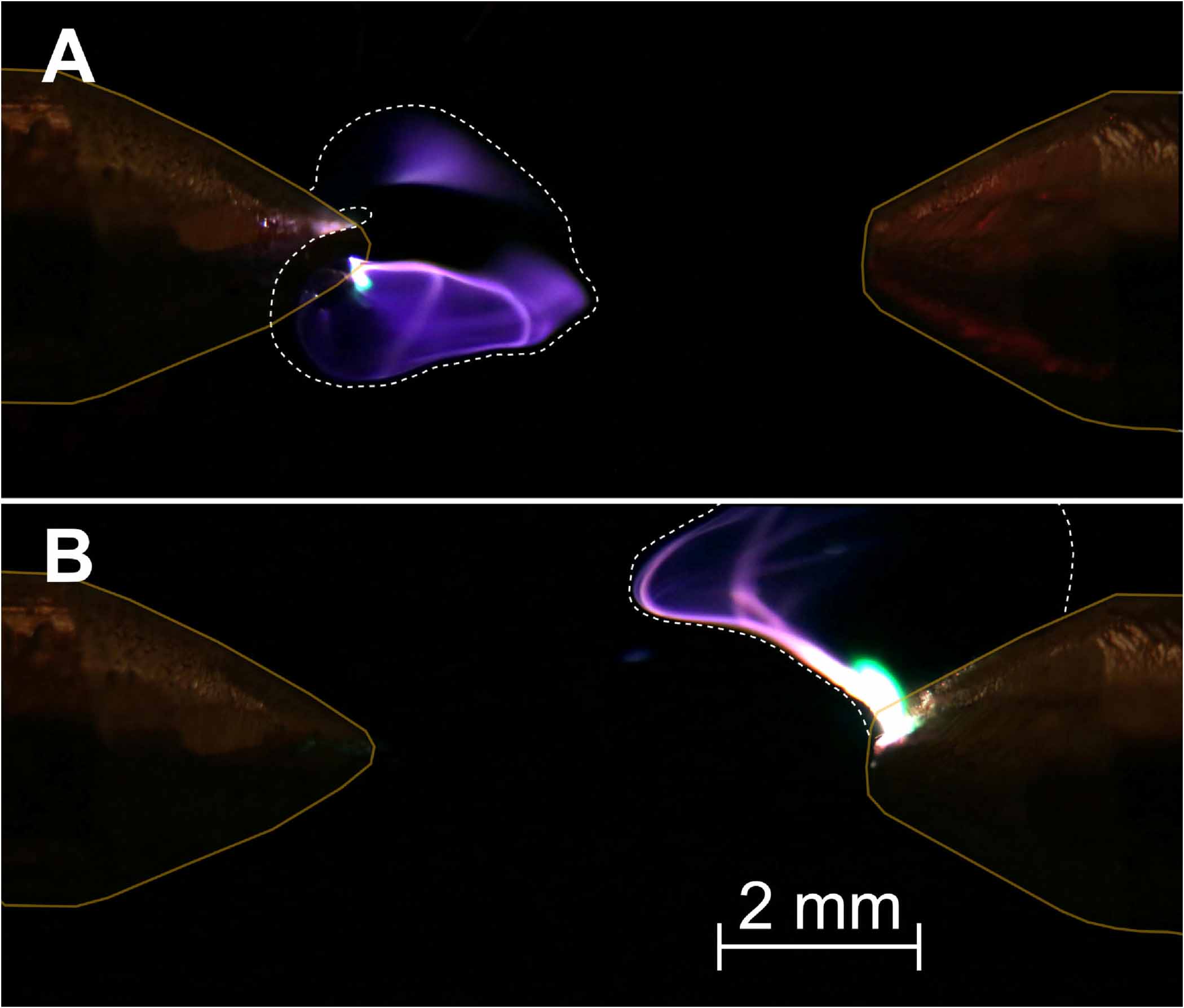 Plasma breakdown in bubbles passing between two pin electrodes - IOPscience