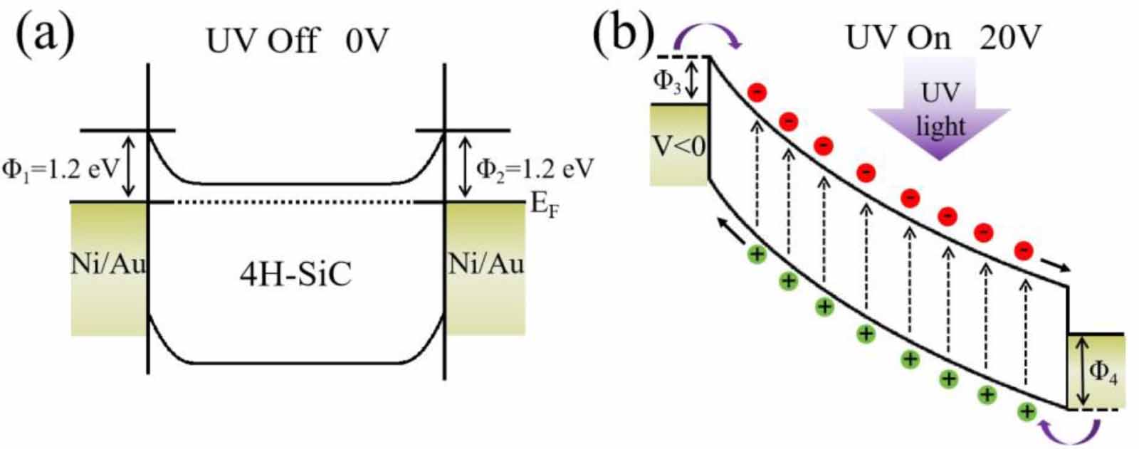 Resonant-cavity-enhanced 4H-SiC thin film MSM UV photodetectors on SiO2 ...