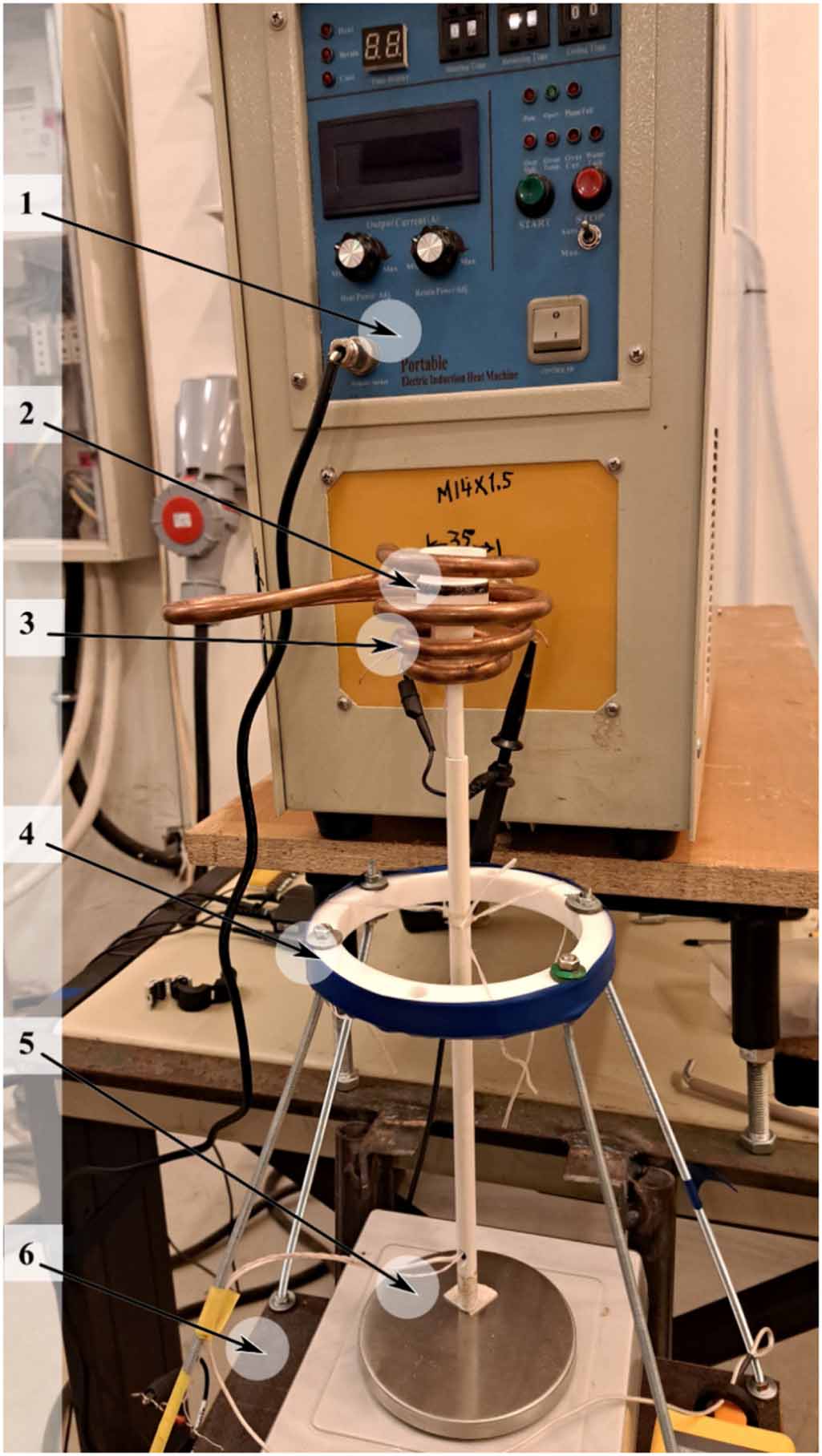 Experimental observation of the vertical displacement between heating ...