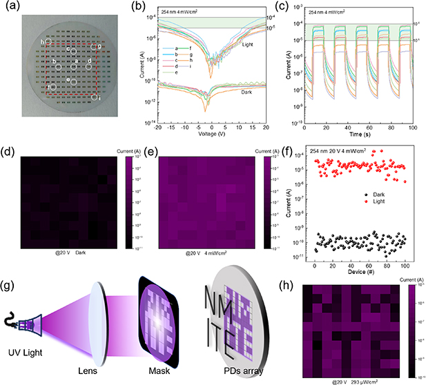 High-performance solar-blind ultraviolet photodetector arrays based on ...