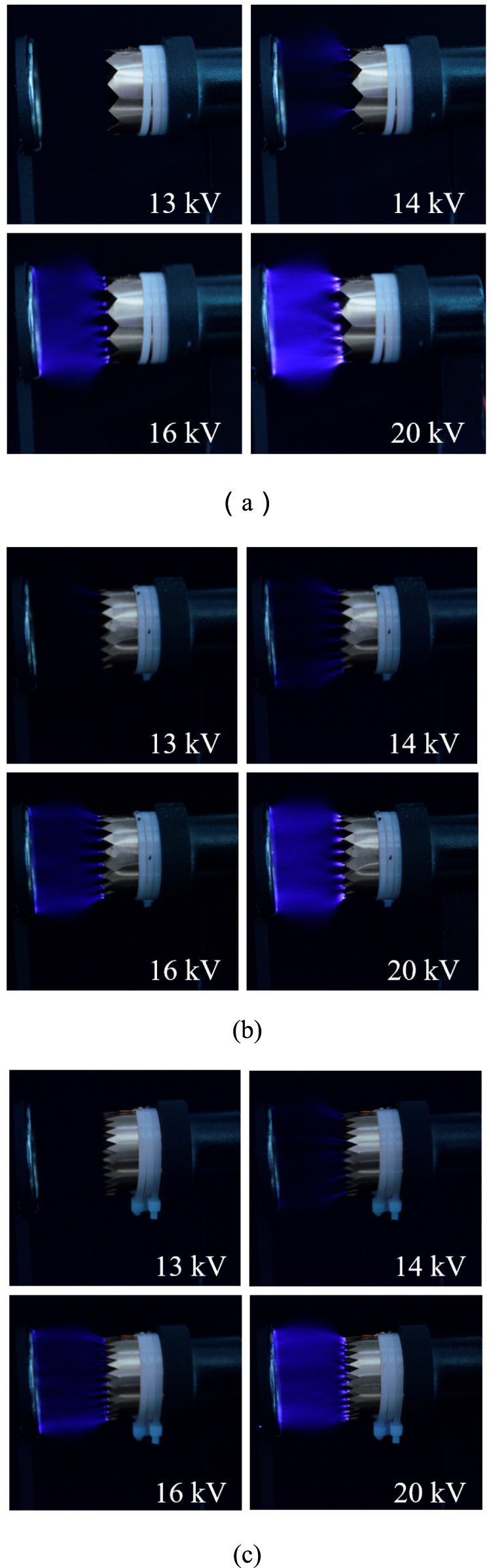 Experimental study of positive DC corona discharge in multi-tip ...