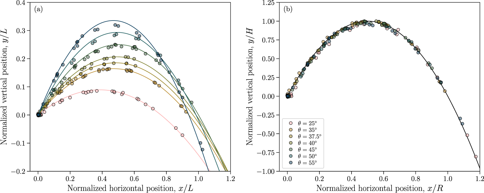 Projectile motion: experimental datasets and classroom exercises ...