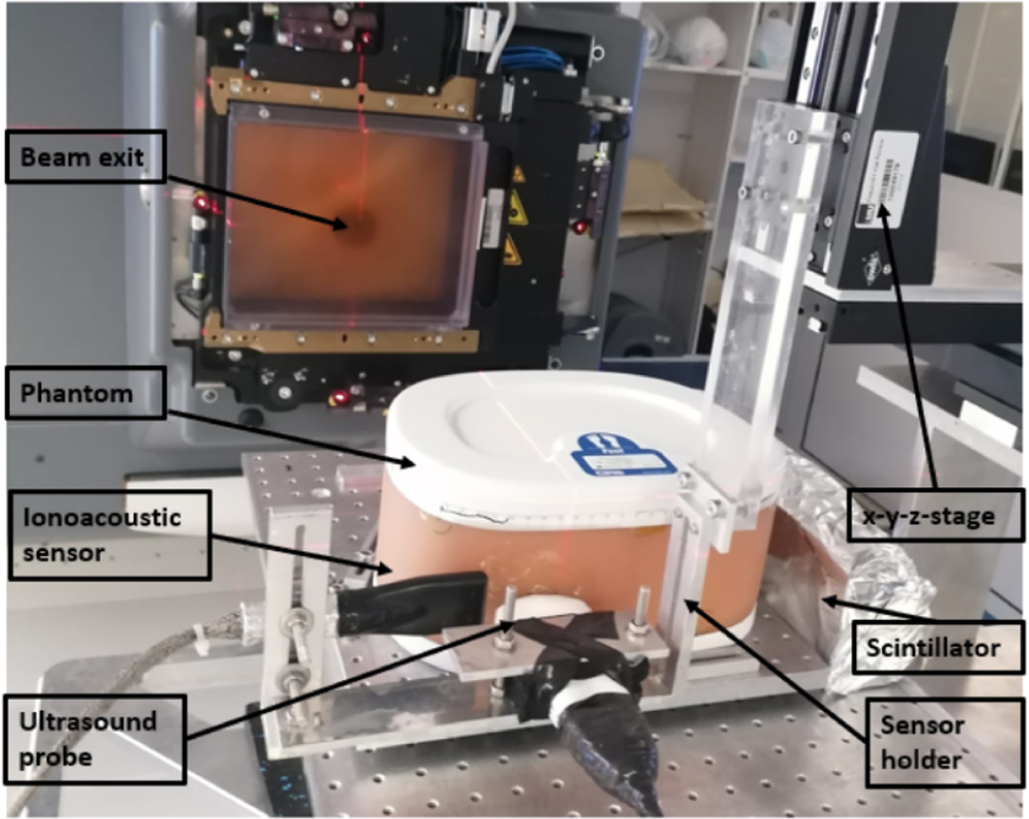 Range verification of a clinical proton beam in an abdominal phantom by ...