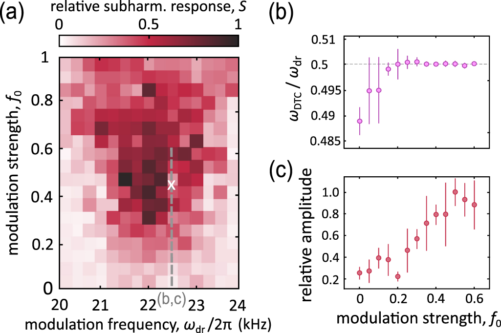 Observation of a phase transition from a continuous to a discrete time ...