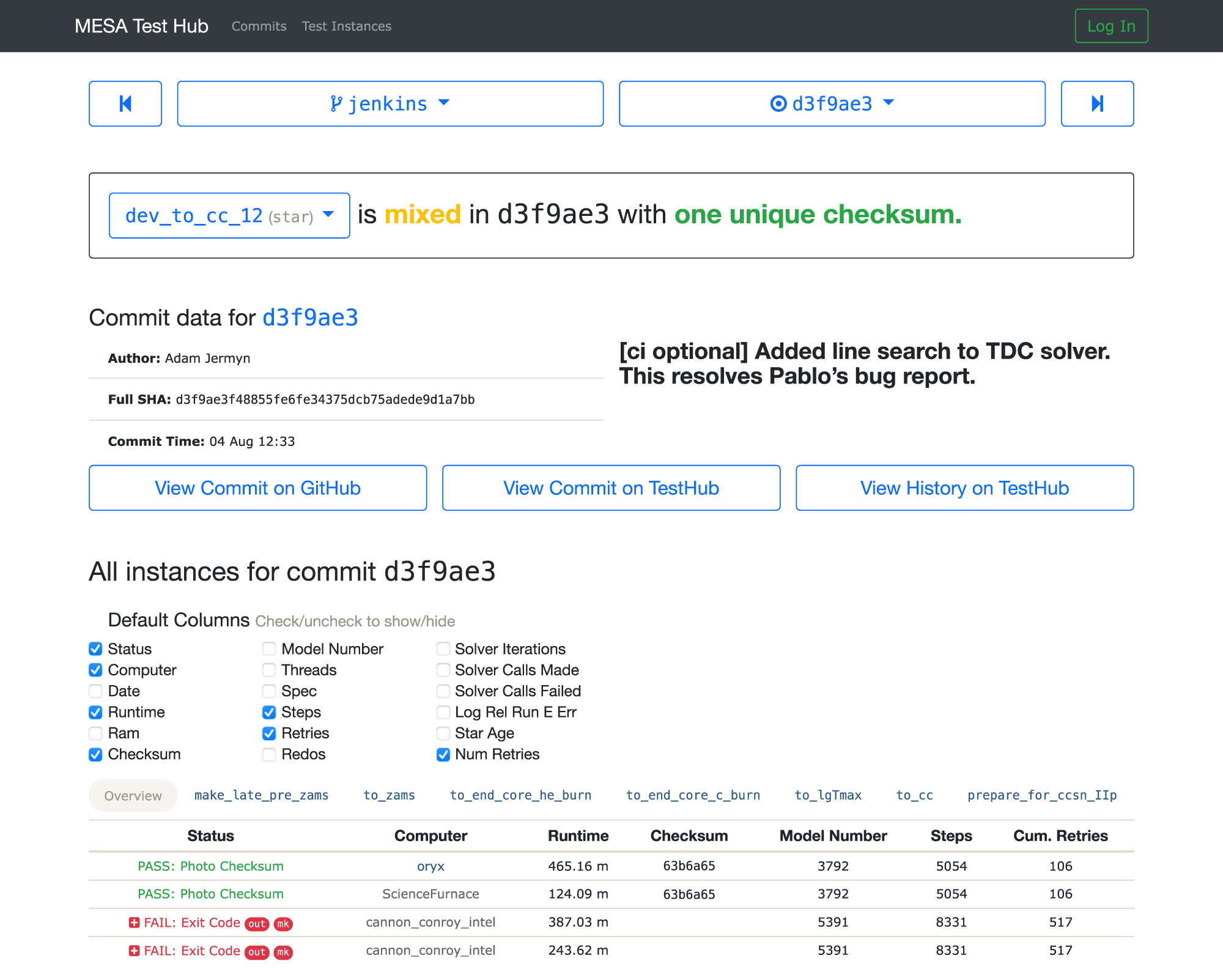 Testing Modules for Experiments in Stellar Astrophysics (MESA) - IOPscience