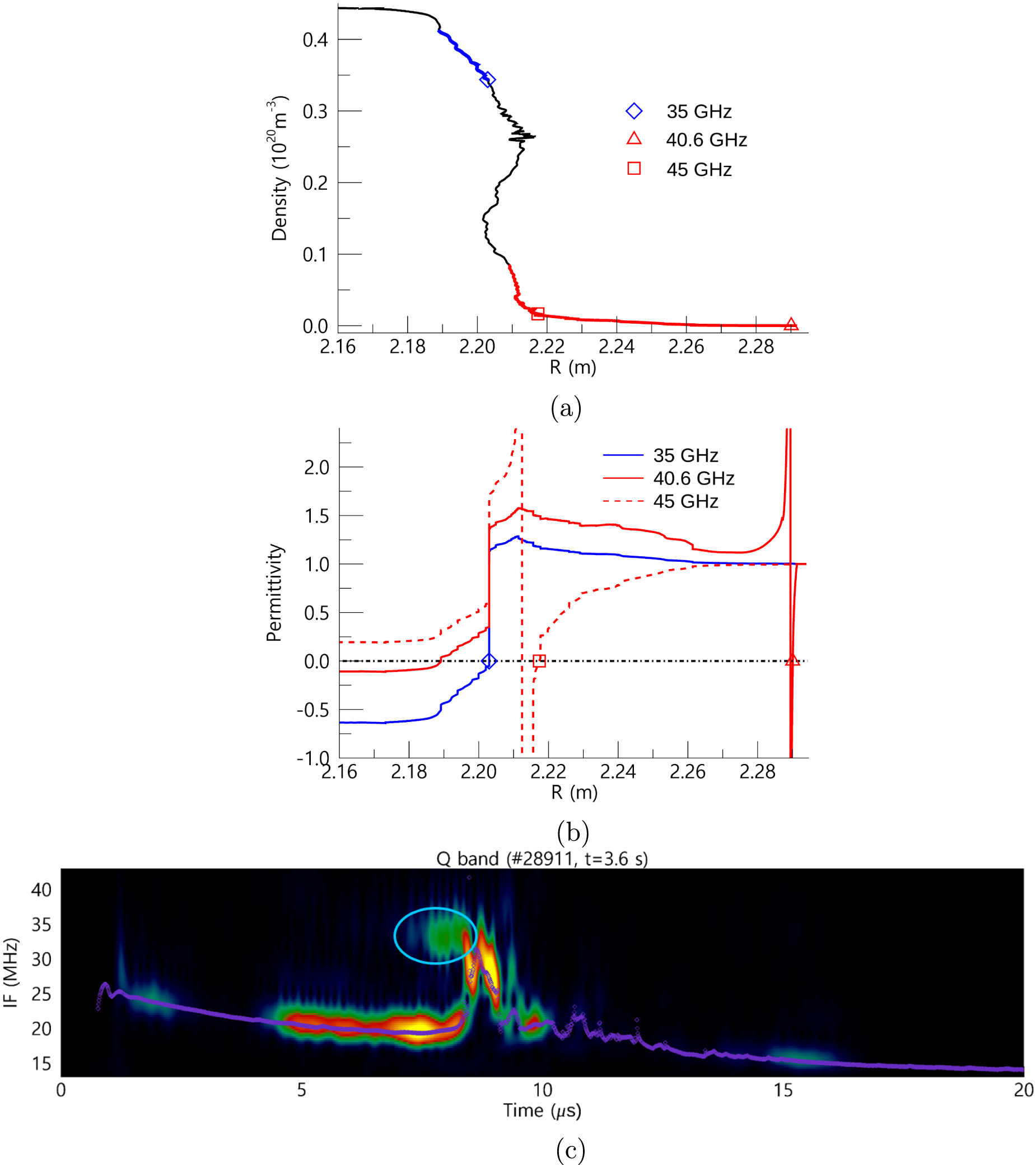 Fluctuation effects on the plasma density profiles measured by using a ...
