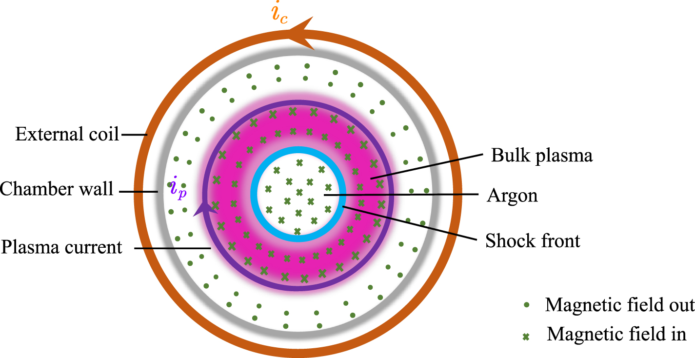 Inward implosion dynamics of a capsule theta pinch: experiments and a ...