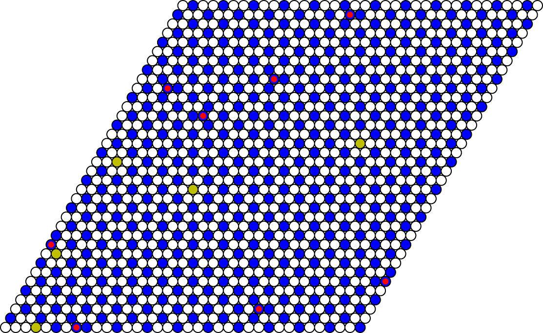 Triangular lattice models for pattern formation by core–shell particles ...