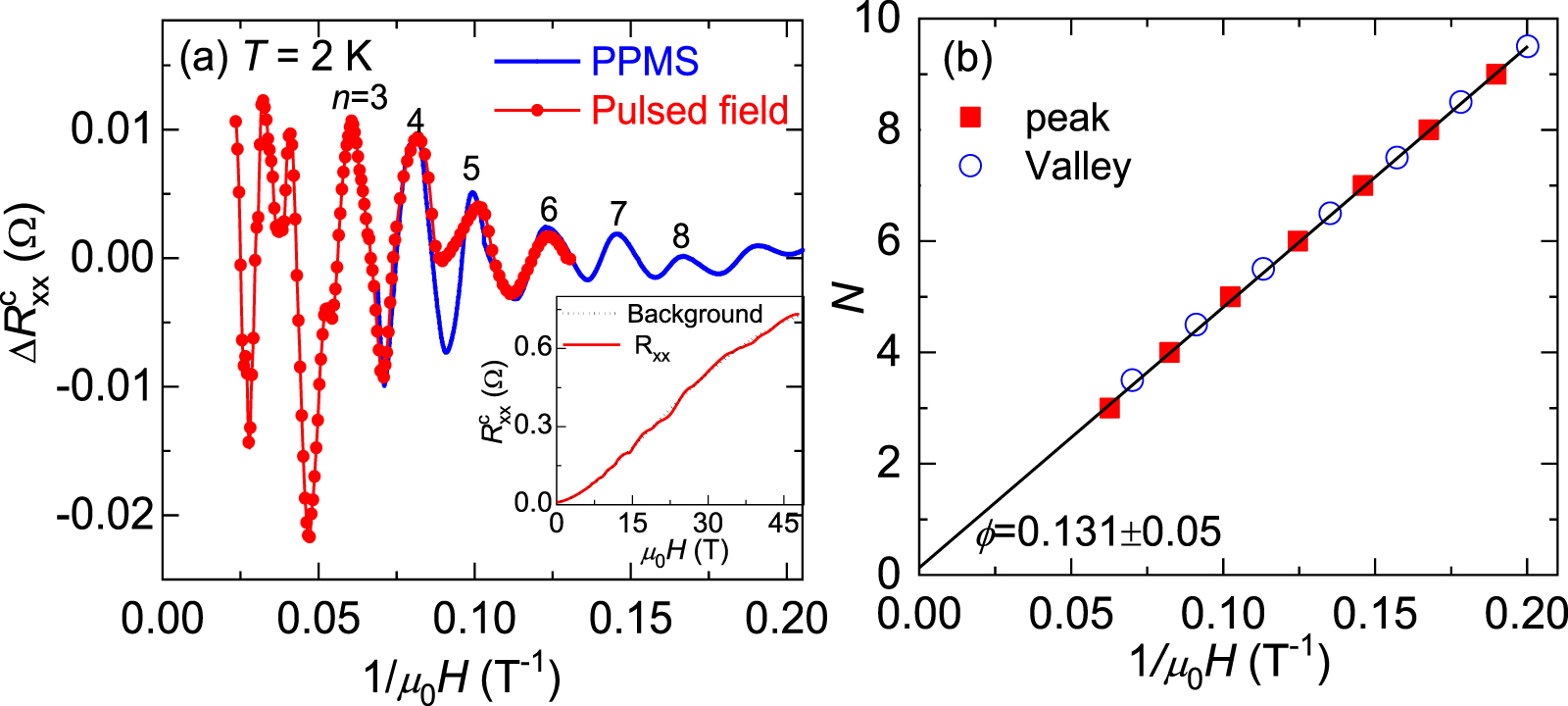 Shubnikov–de Haas oscillations and nontrivial topological states in ...