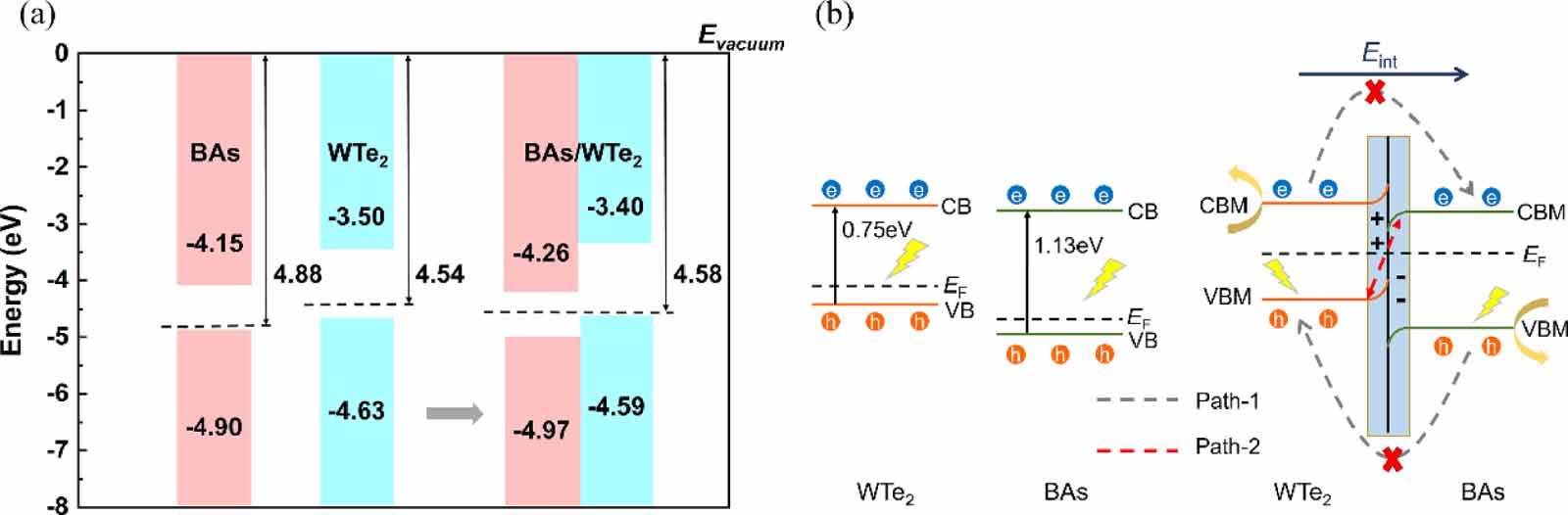 Tunable electronic and optical properties of BAs/WTe2 heterostructure ...
