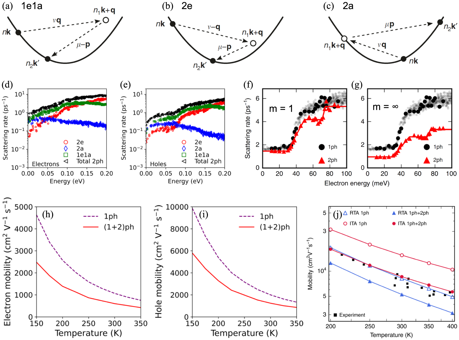 Phonon-limited carrier mobility modeling of two-dimensional ...