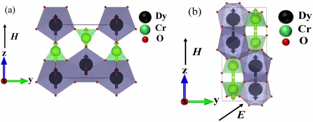 Magnetoelectric and converse magnetoelectric effects in DyCrO4 probed ...