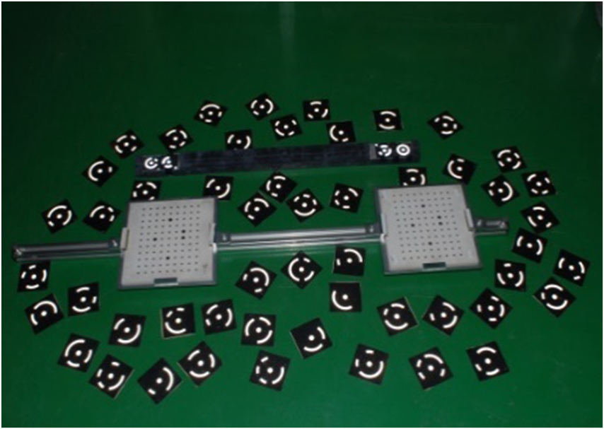 Global calibration of multi-cameras with non-overlapping fields of view based on photogrammetry ...