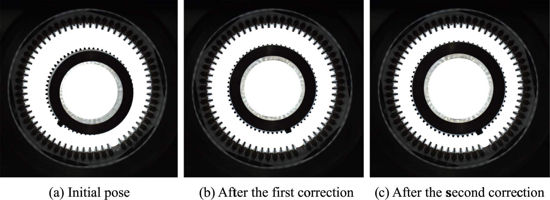 Online measurement method for assembly pose of gear structure based on ...