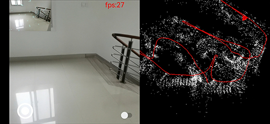 Point feature correction based rolling shutter modeling for EKF-based visual-inertial odometry ...