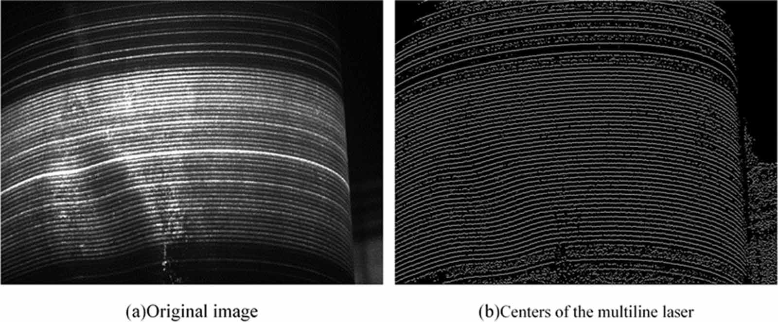 Depth extraction of 3D defects on curved surfaces with multi-line ...