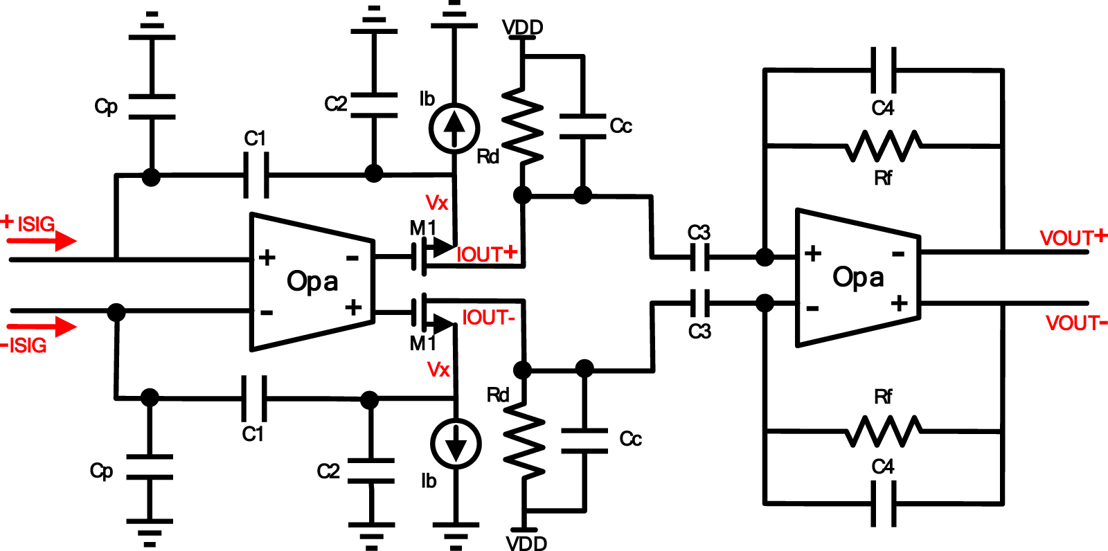 An improved two-stage capacitive feedback transimpedance amplifier for ...