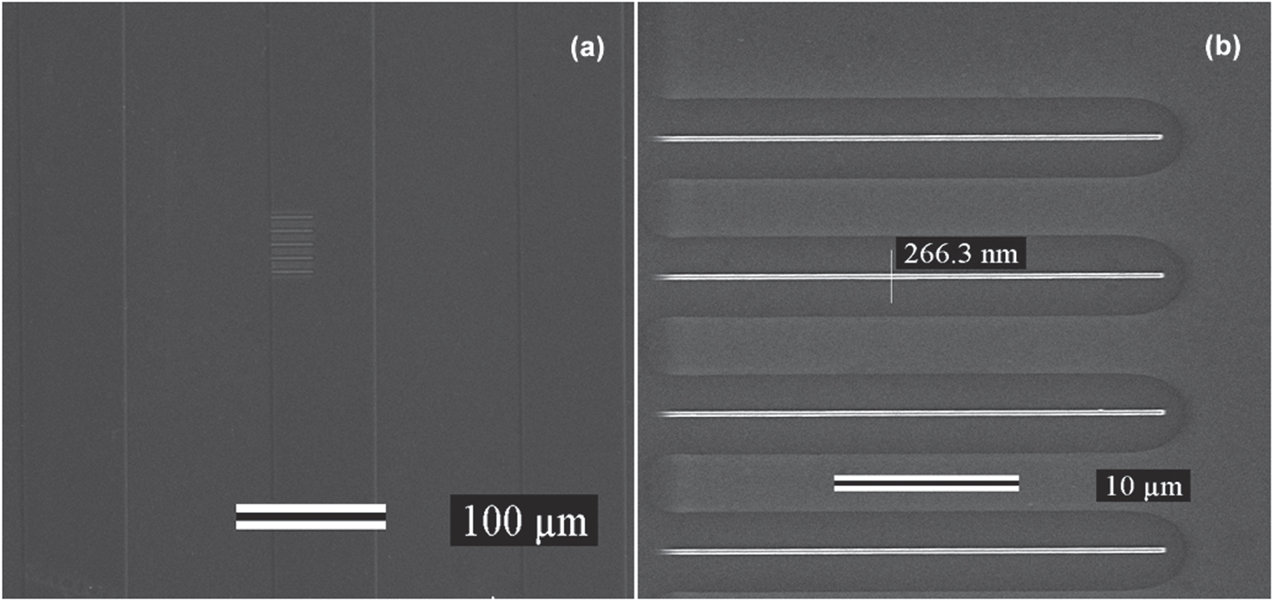 Combination photo and electron beam lithography with polymethyl ...