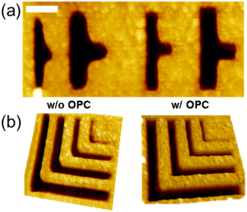 Optical proximity correction (OPC) in near-field lithography with pixel ...