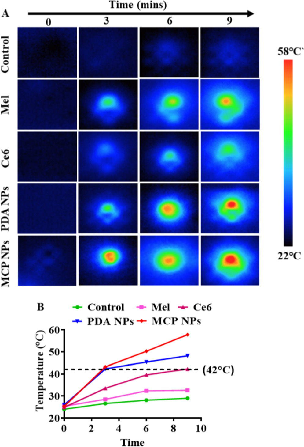 Melanin-Ce6-loaded polydopamine nanoparticles-based enhanced ...