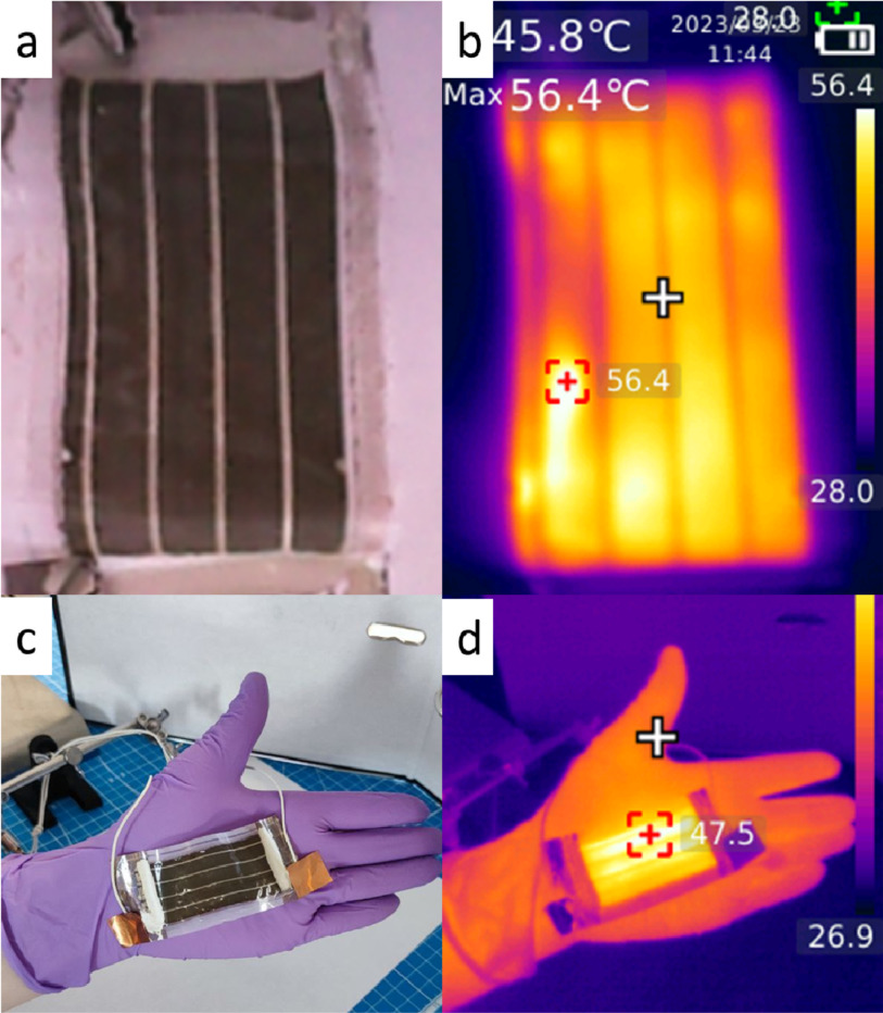 A thin-film polymer heating element with a continuous silver nanowires ...