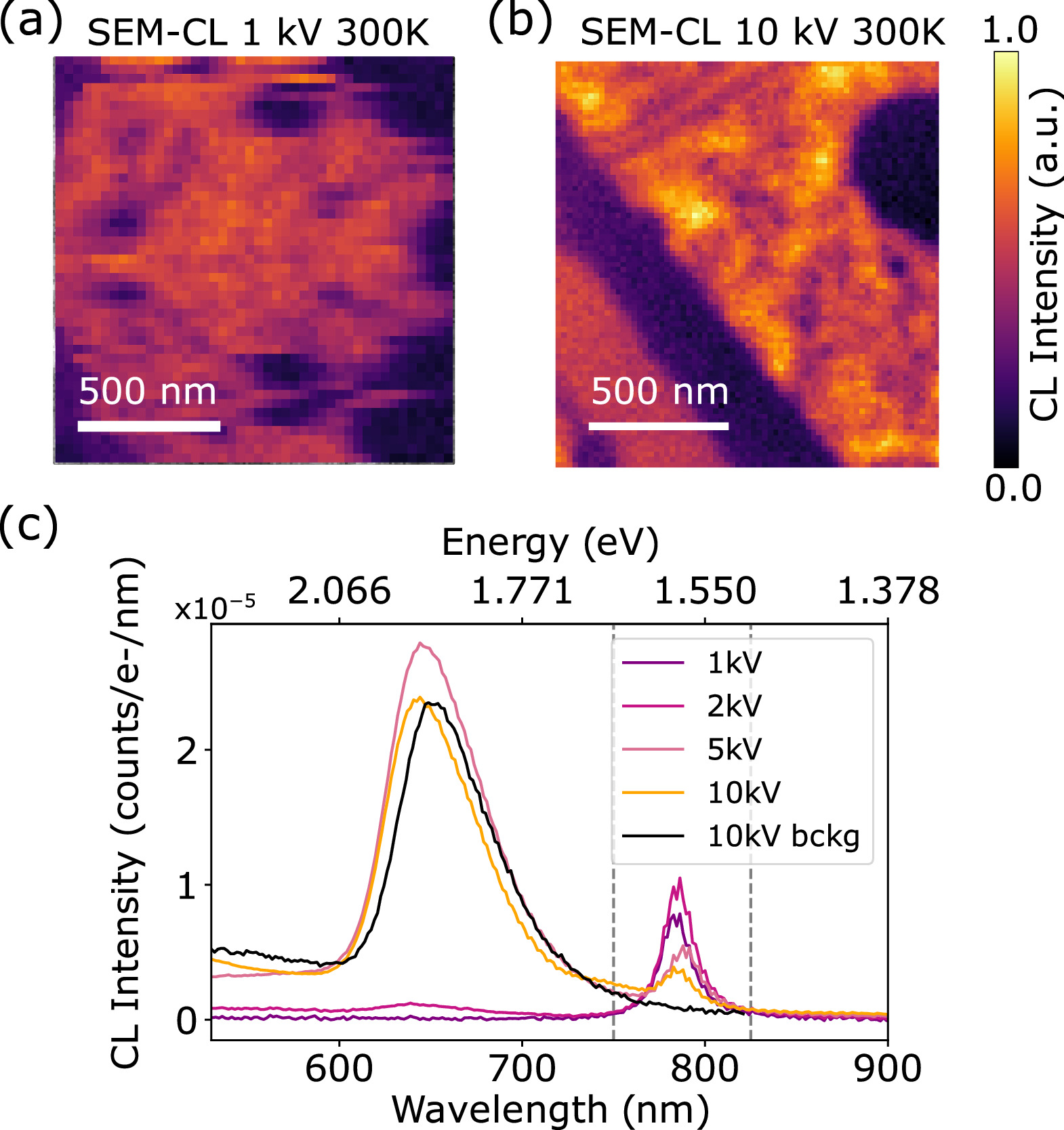 Cathodoluminescence emission and electron energy loss absorption from a ...