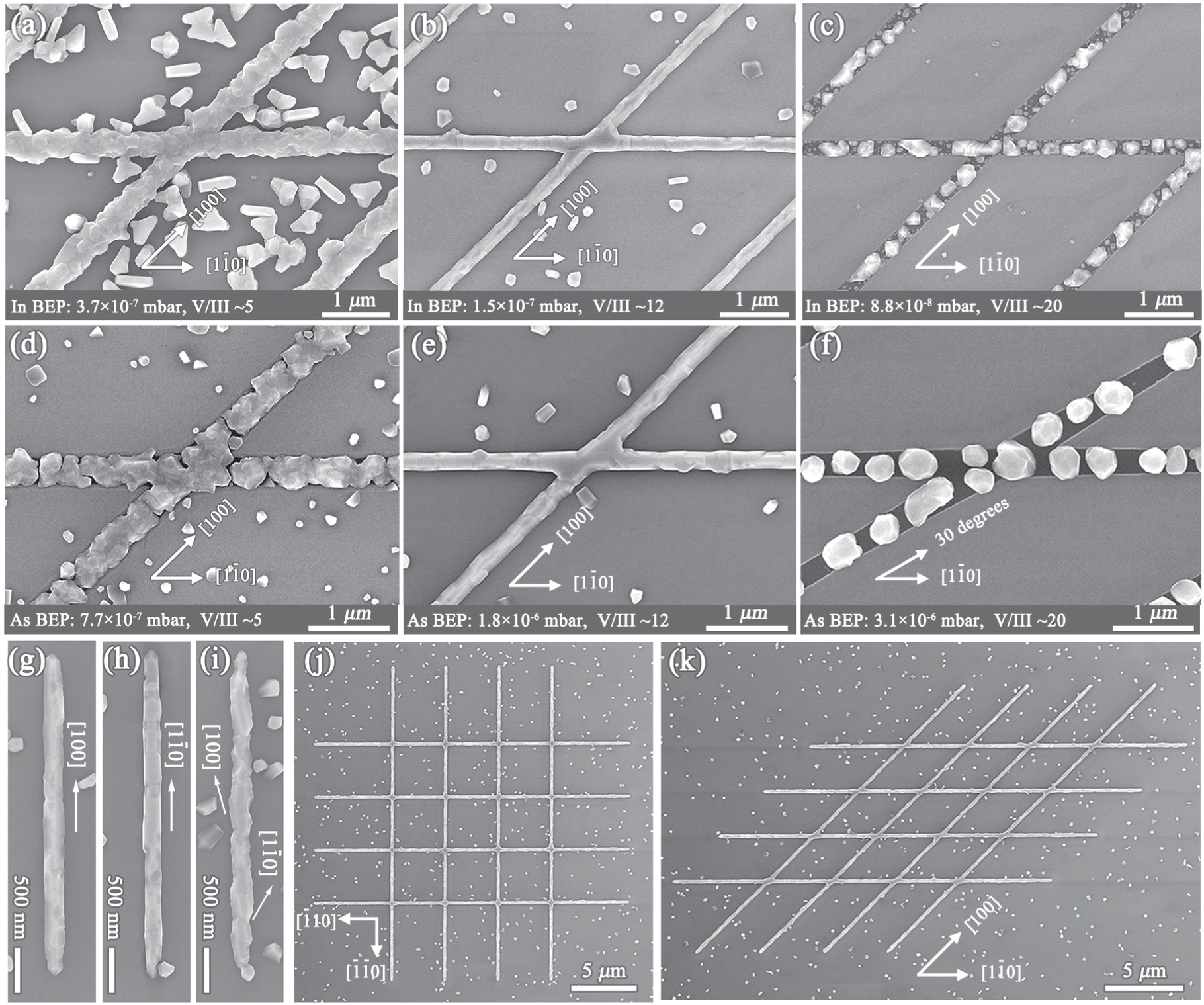 Selective area growth of in-plane InAs nanowires and nanowire networks ...