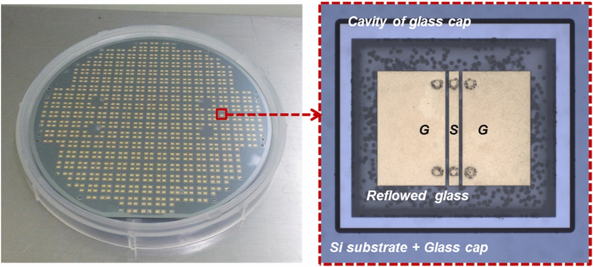 Through-glass copper via using the glass reflow and seedless ...