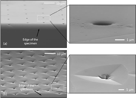 Fabrication of microstructures in the bulk and on the surface of ...