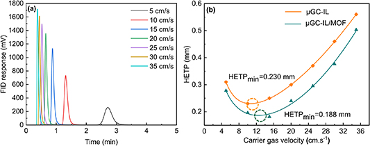 Micro gas chromatography column coated with ionic liquid/metal–organic ...
