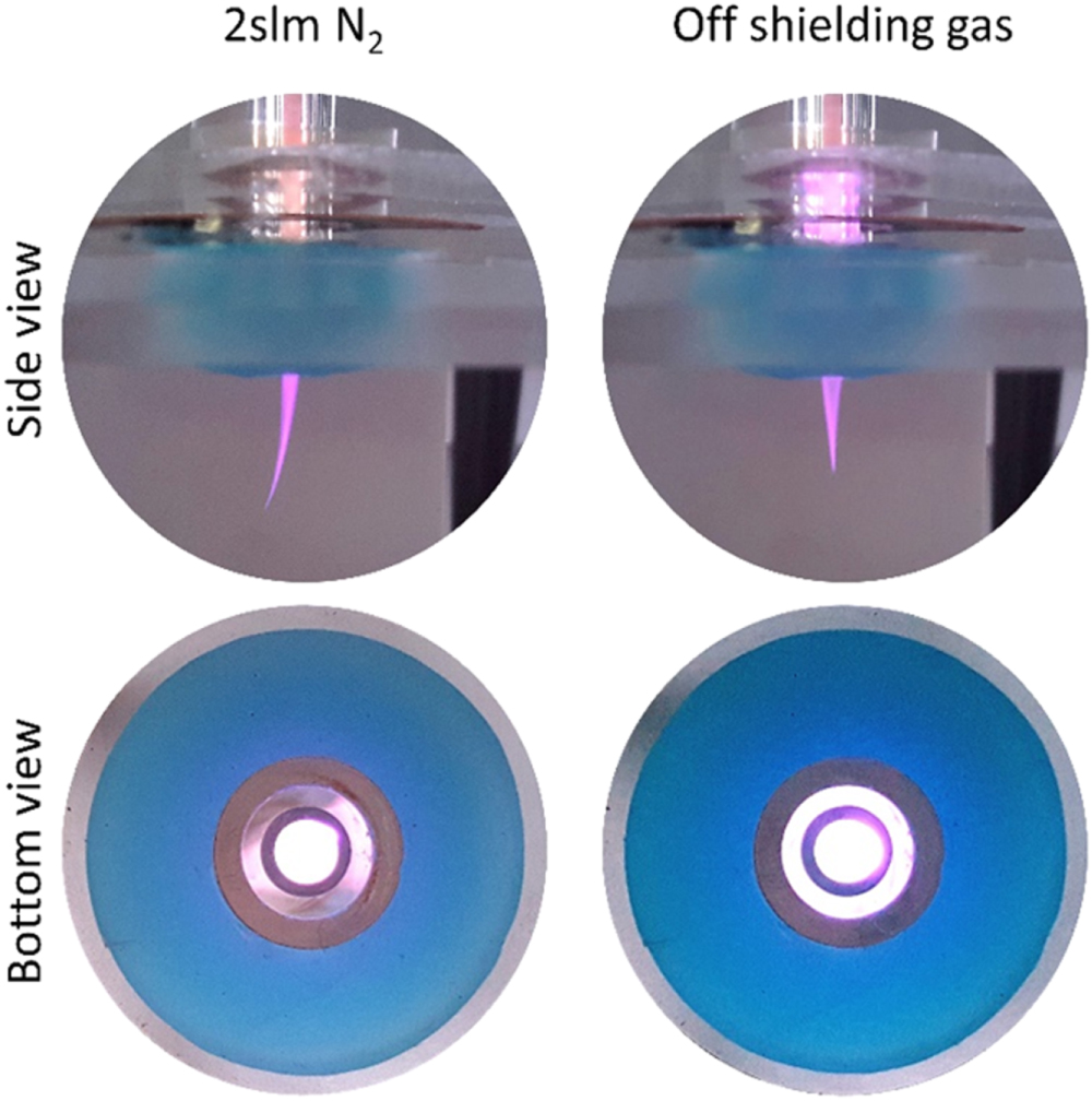 Generation of cold atmospheric plasma jet by a coaxial double ...
