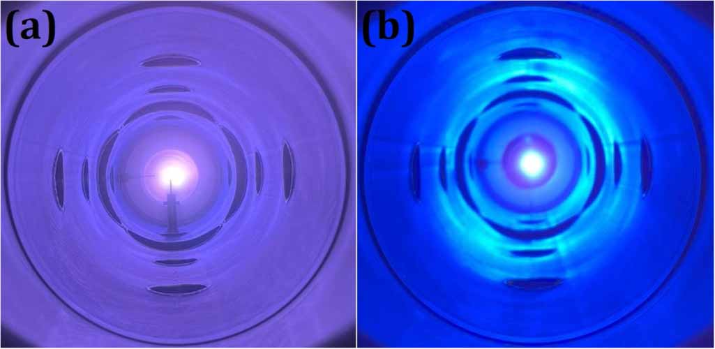 RF antenna helicity dependent particle heating in a helicon source ...