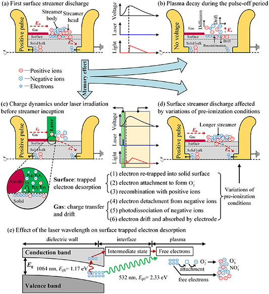 Repetitively pulsed streamer discharge with laser-induced surface ...