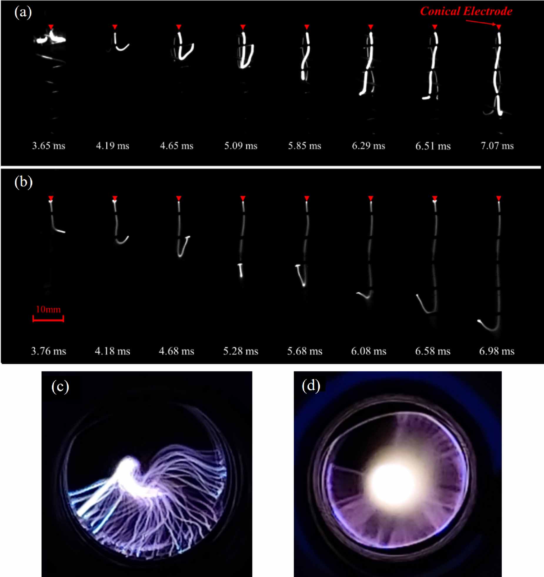 Experimental study on the discharge characteristics of an air rotating ...