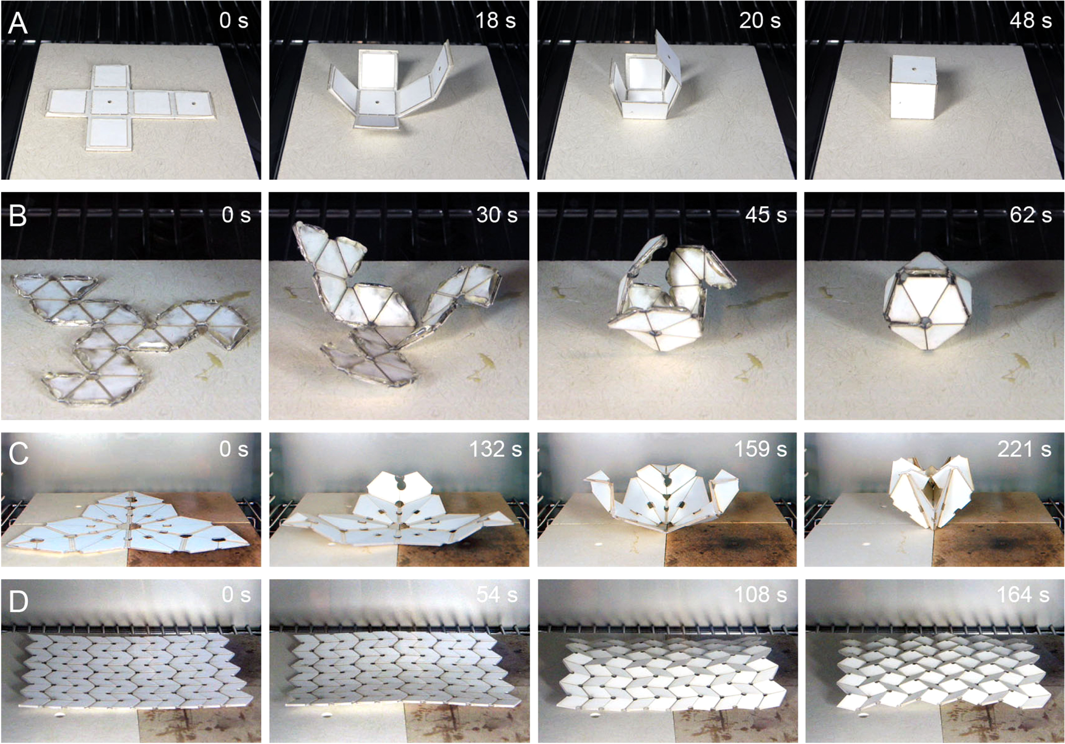 Self-folding origami: shape memory composites activated by uniform ...
