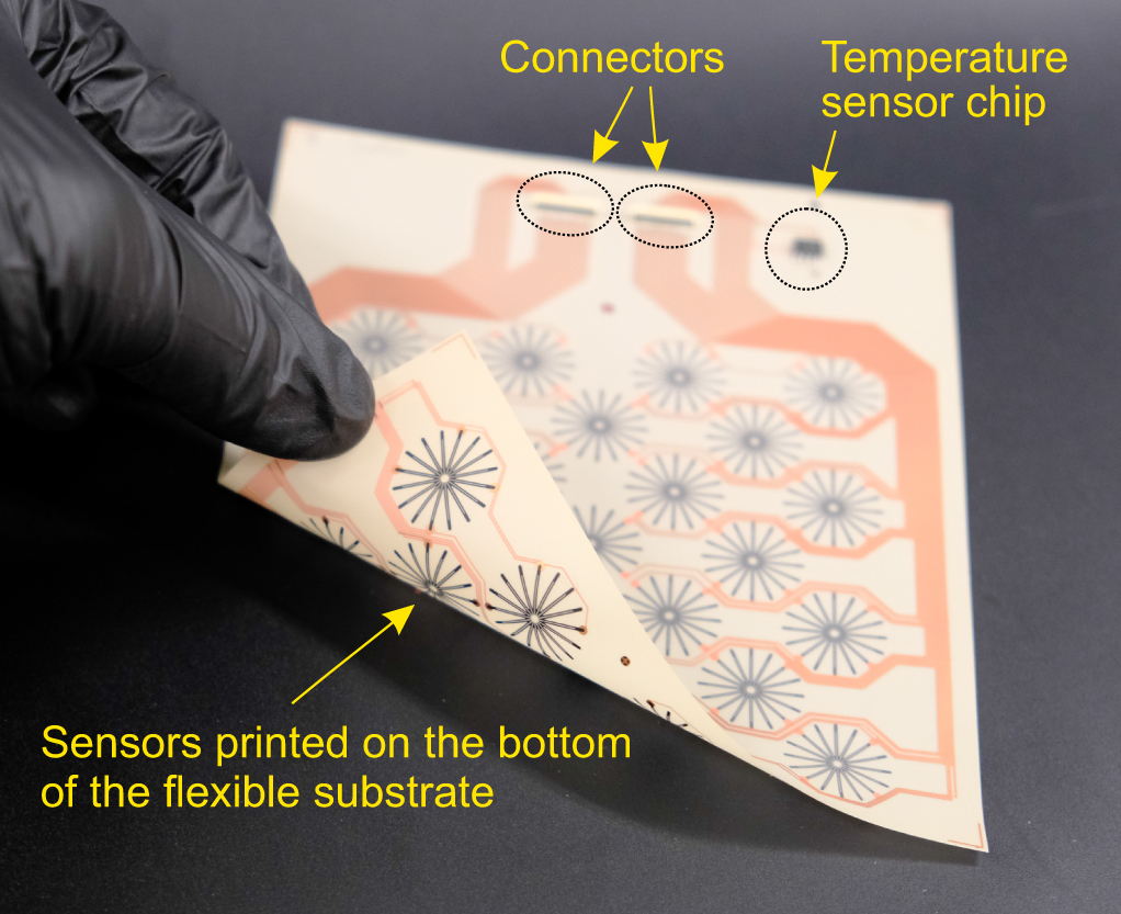 Carbon-based printed strain sensor array for remote and automated ...