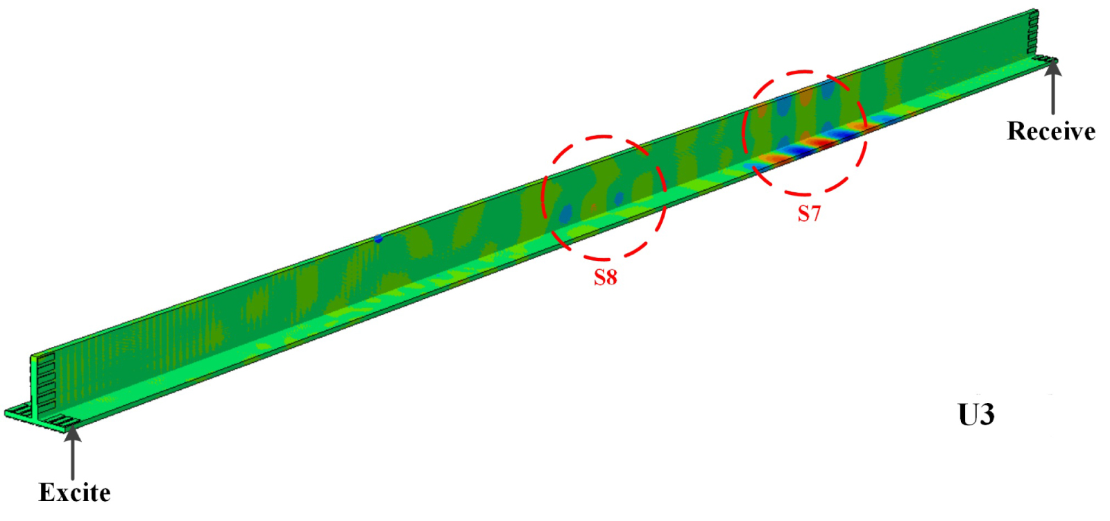Excitation of guided wave modes in arbitrary cross-section structures by applied surface ...