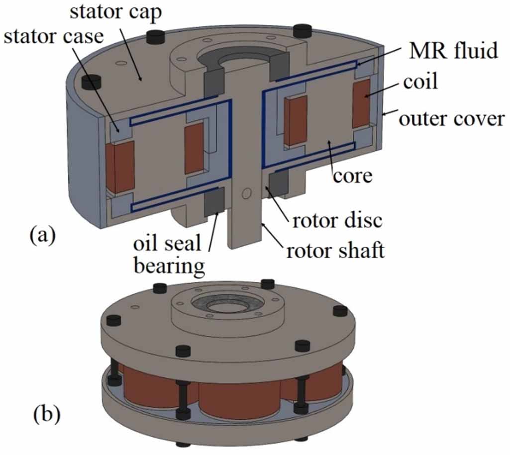High torque density magnetorheological brake with multipole dual disc ...