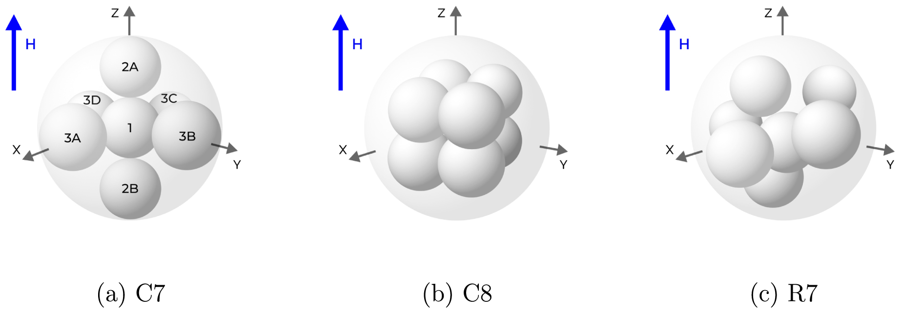 Orientation texturing and static magnetic response of multi-core ...