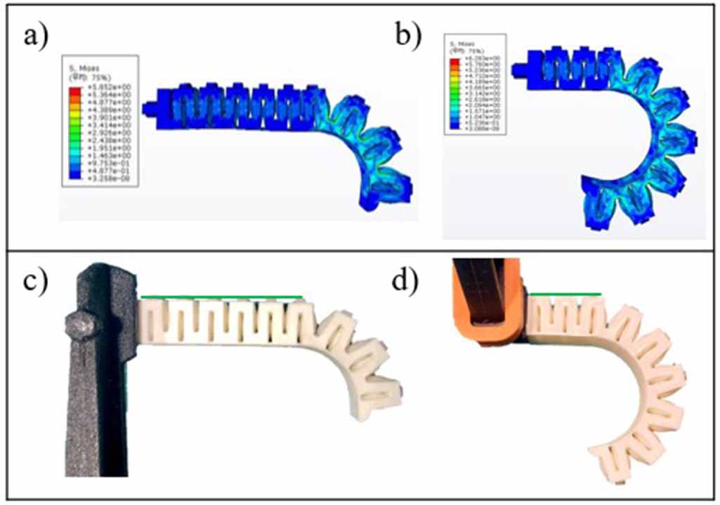 Soft robotic finger with variable effective length enabled by an ...