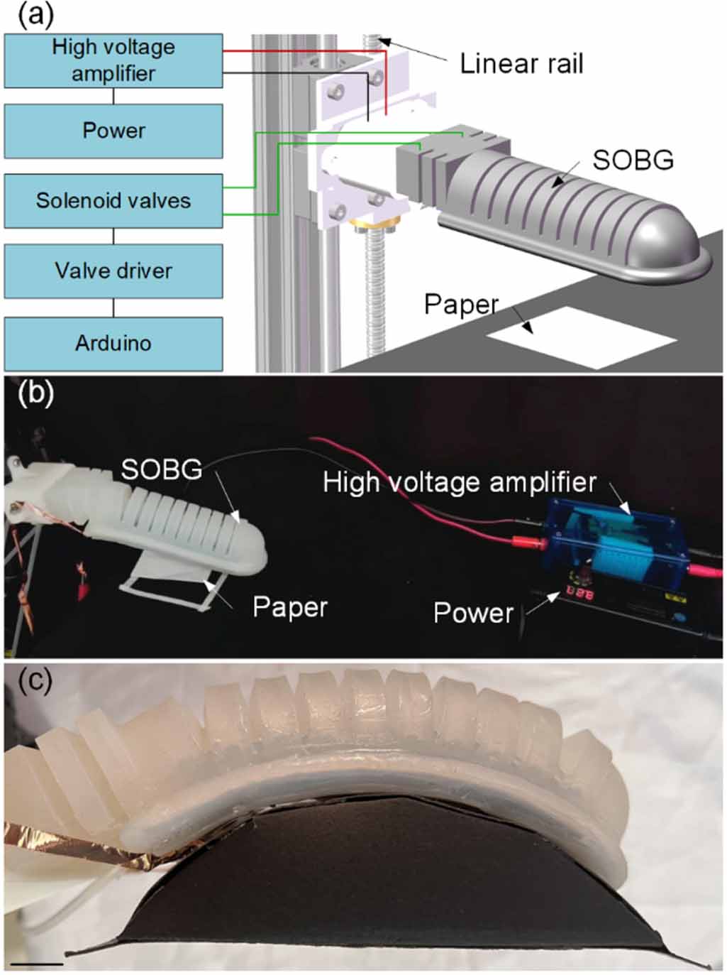 Soft electroadhesive grippers with variable stiffness and deflection motion capabilities ...