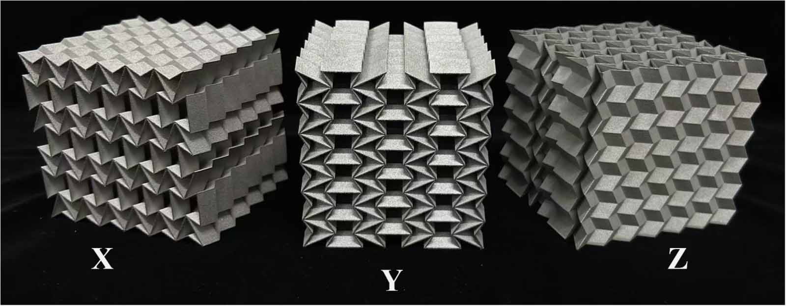 Quasi-static compressive behaviour of a novel origami-inspired 3D ...