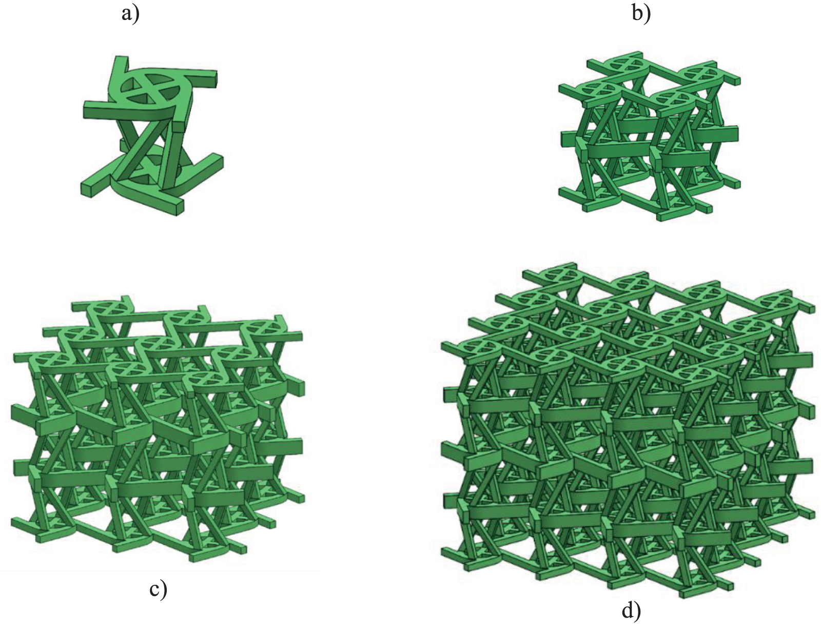Nonlinear behavior of a three-dimensional chiral mechanical ...