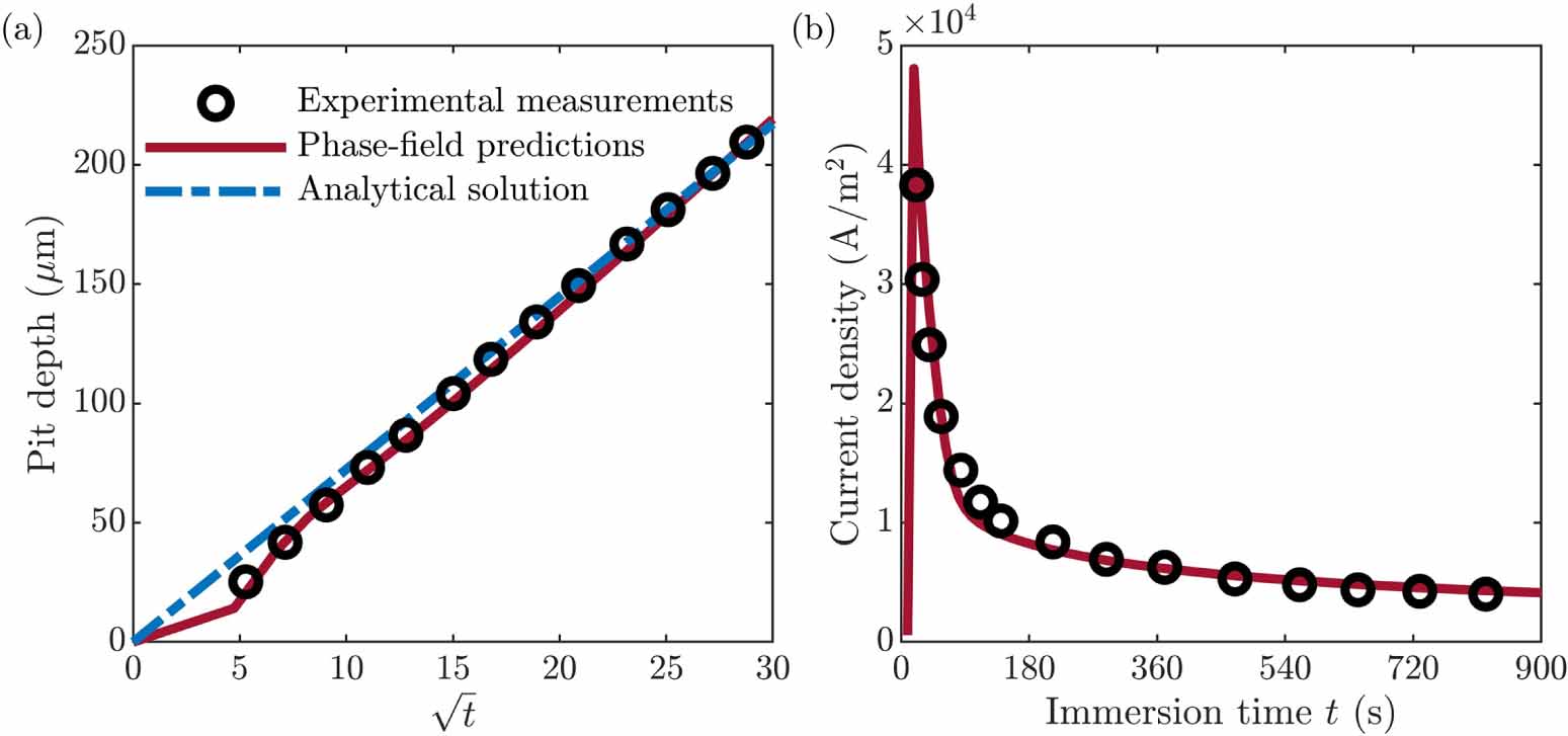A nonlinear phase-field model of corrosion with charging kinetics of ...