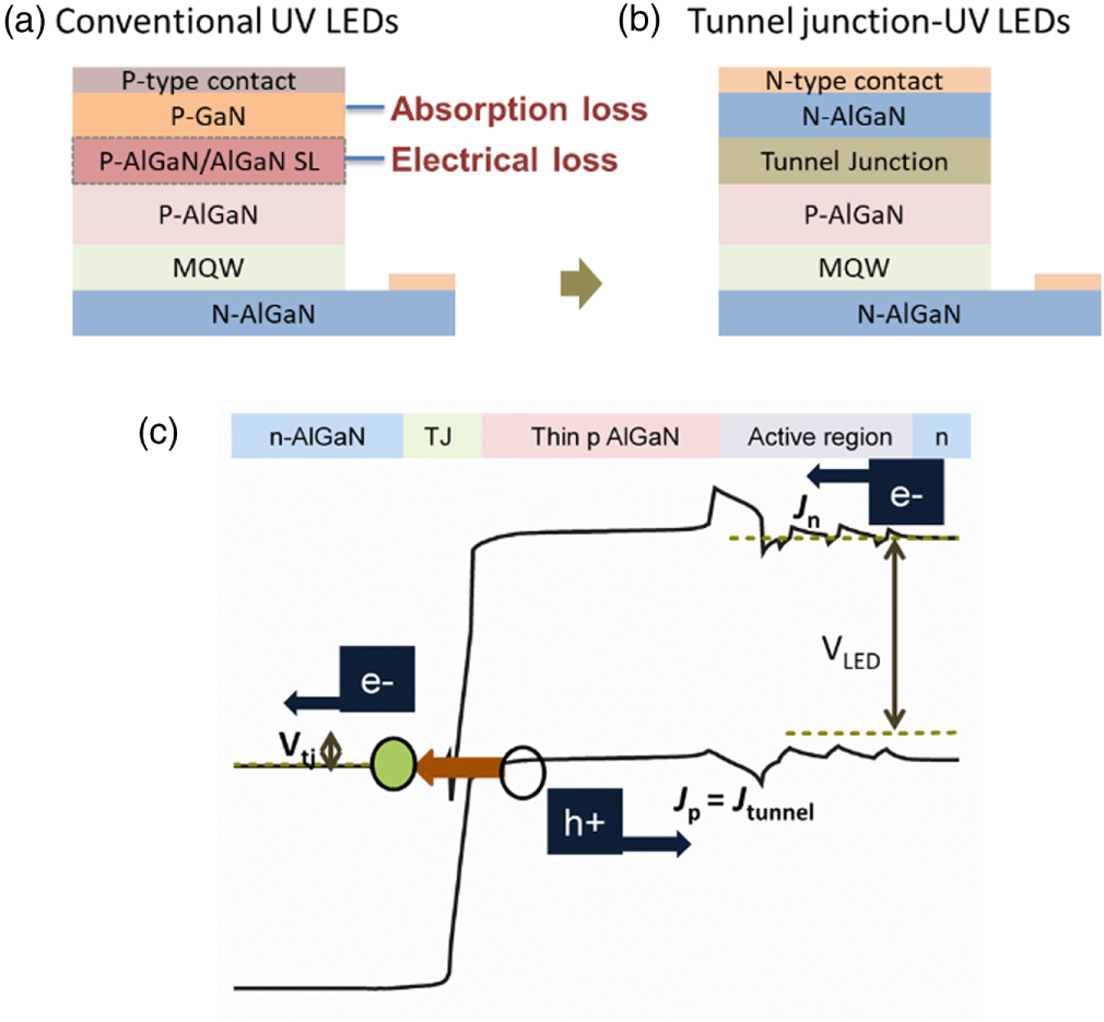 Recent progress of tunnel junction-based ultra-violet light emitting ...