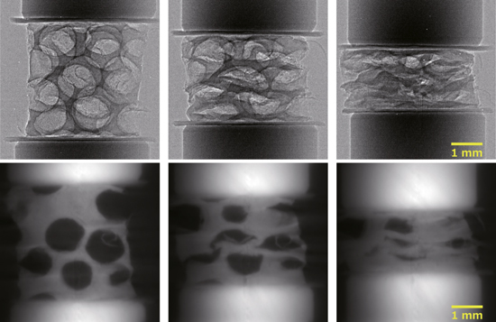 Real-time observation of compressive fracture of porous material by 10 ...