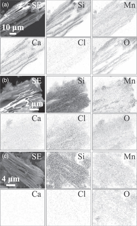 Synthesis of MnSi1.7 nanosheet bundles from CaSi2 crystal powders using ...