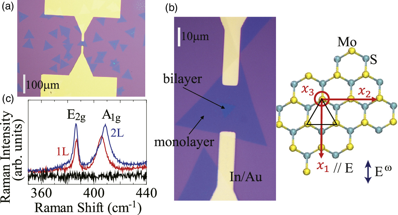 Pockels effect in CVD-grown monolayer MoS2 - IOPscience